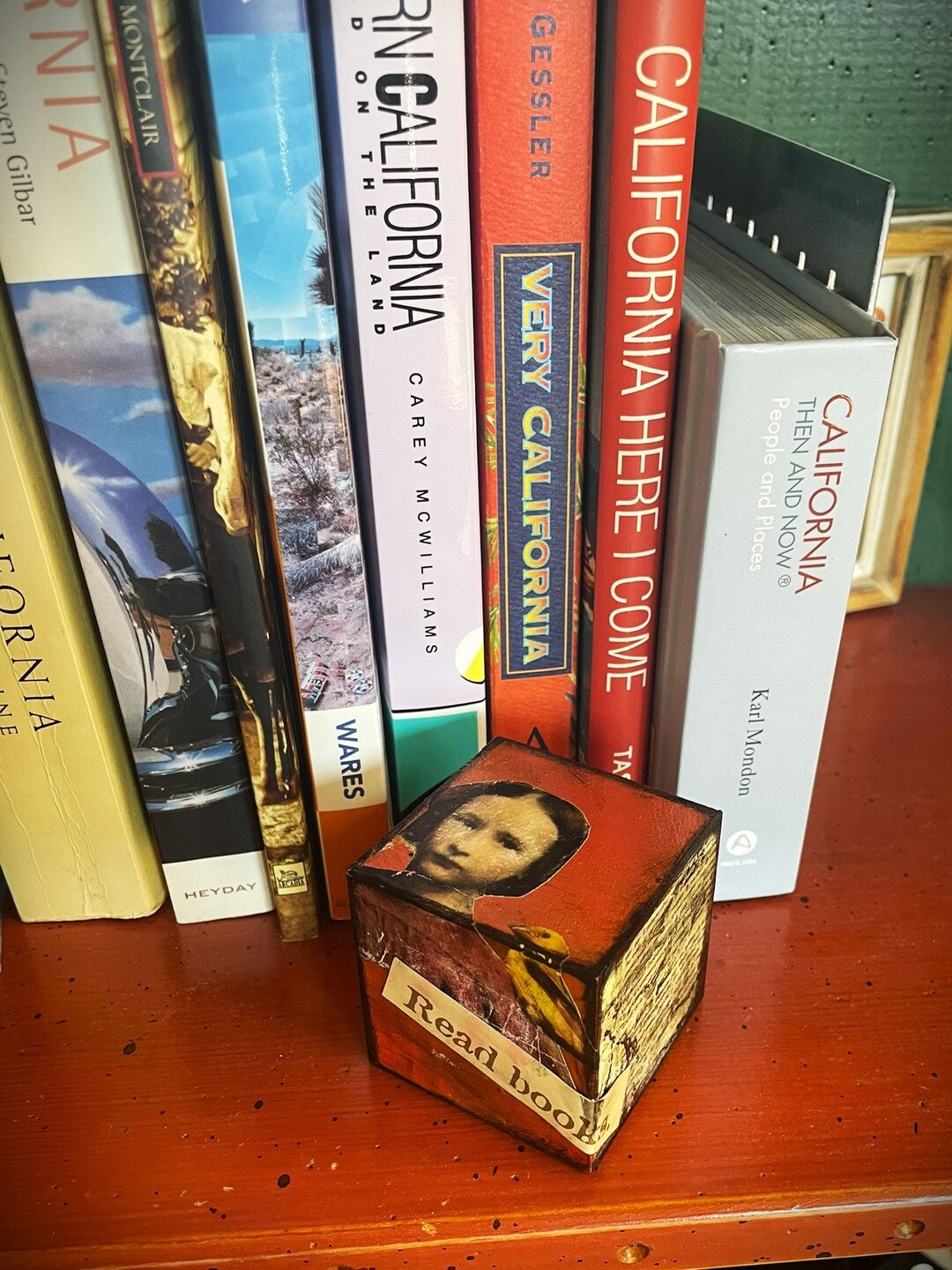 Wood Collage Block: 'read Books' Found Image Art (2x2) - Etsy