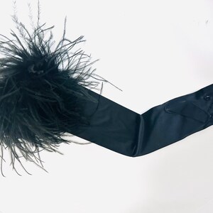 Champagne Opéra Gloves With Ostrich Feather Elbow Cuffs, Wedding Gloves ...