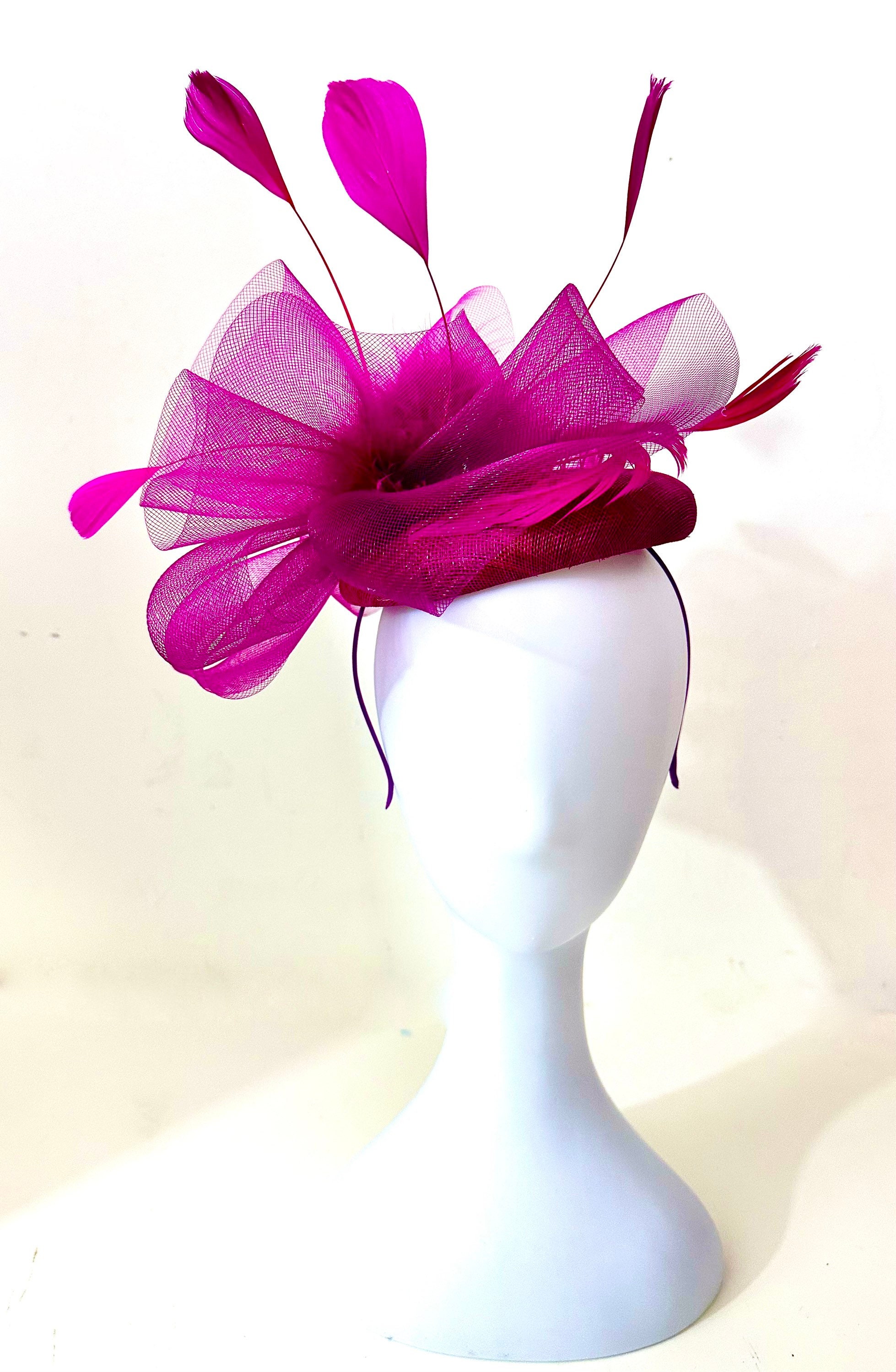 Black Fascinator Hat, Kentucky Derby Hat Fascinate, Black Feather Derby ...