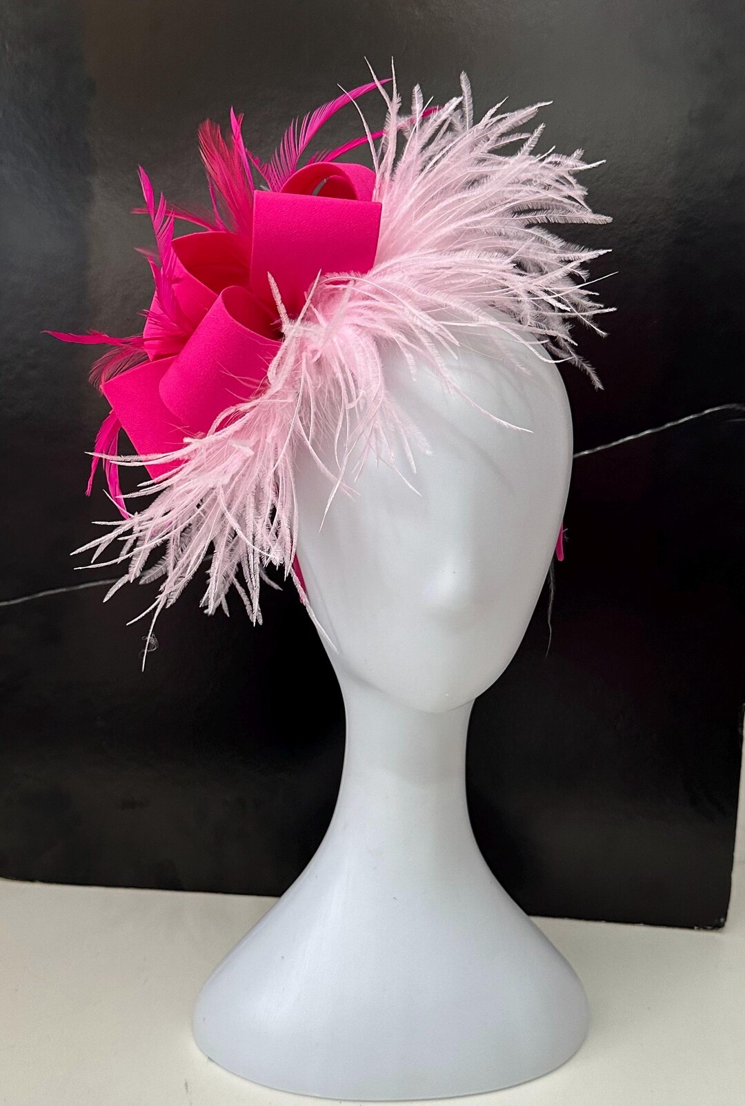 Pink Hot Pink Fascinator Hat Headband, Kentucky Derby Hat Fascinator ...
