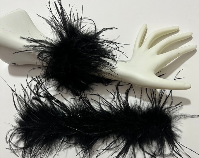 Ostrich Feather Wrist Band Cuffs, Slap Bracelets, Feather Wristlets ...