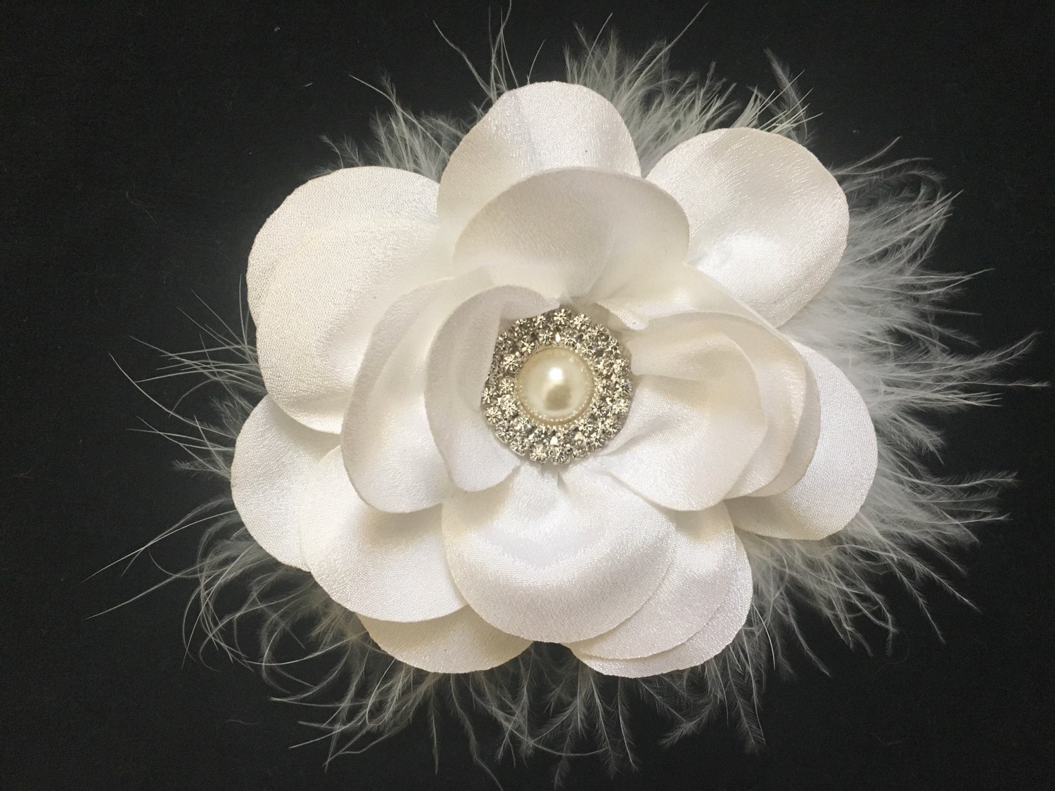 Ivory Flower Clip Ivory Creme Flower Girl Clip Small Flower | Etsy