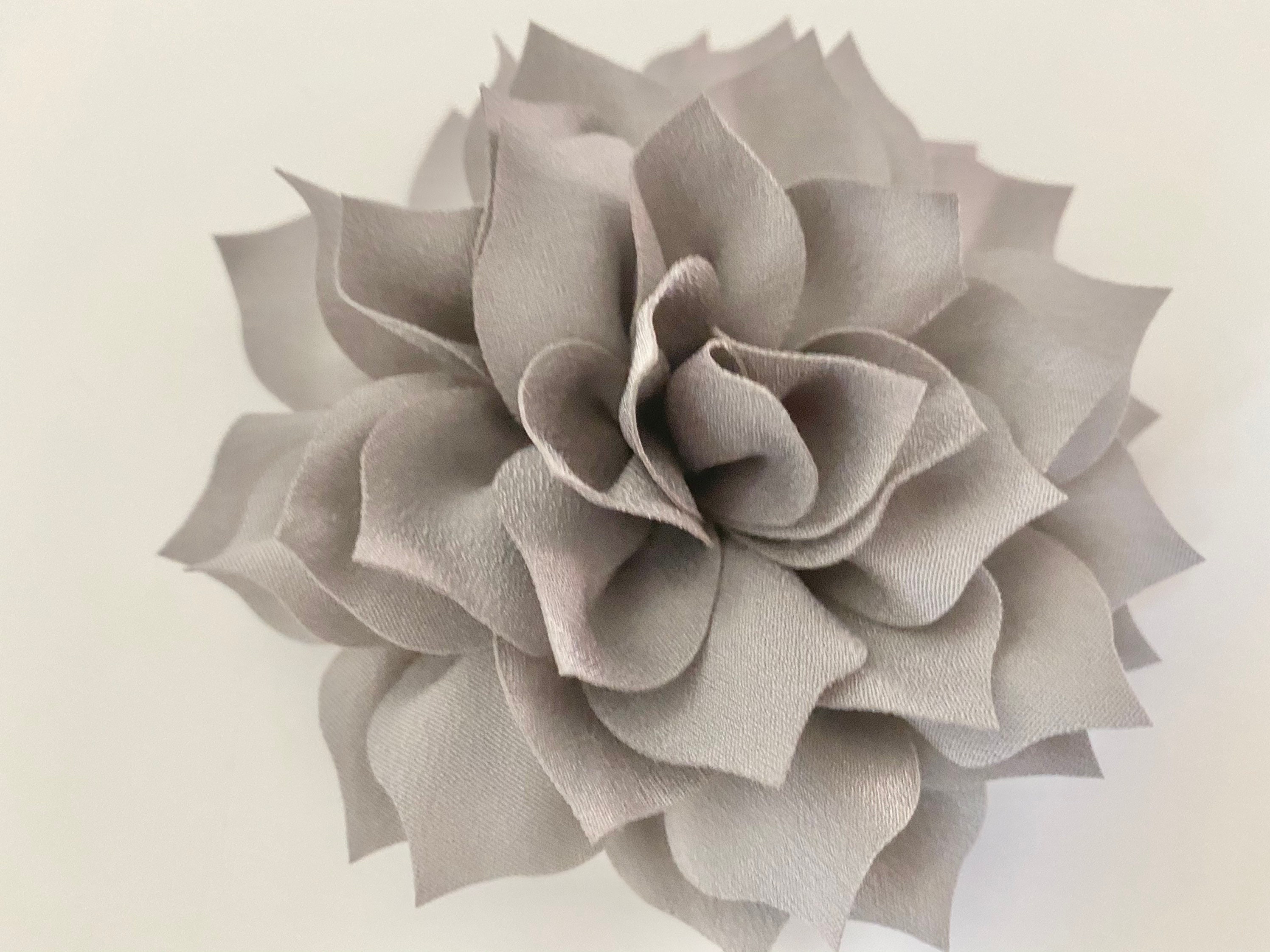 Silver Wedding Flower Clip, Christmas Hair Clip, Silver Feather Flower ...