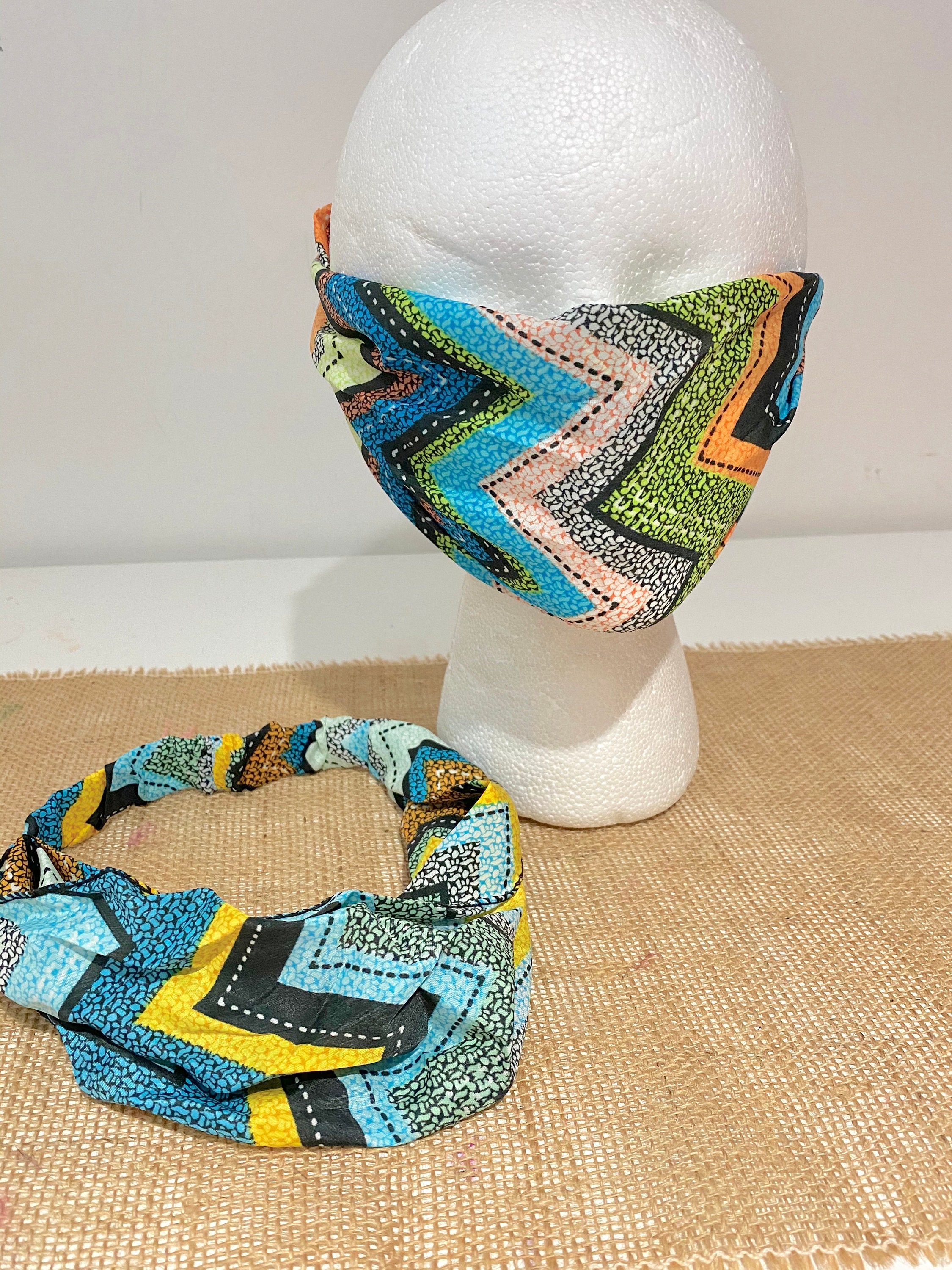 Face Mask /Headband Wrap, Adult face mask,Cotton Face Mask Headband ...