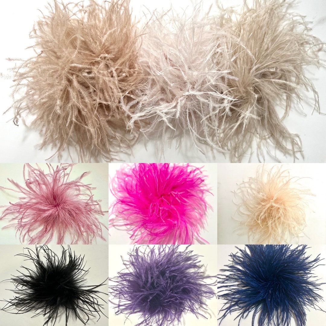 Feather Brooch Pin, Ostrich Feather Wrist Cuffs, Shoe Clip, Feather ...