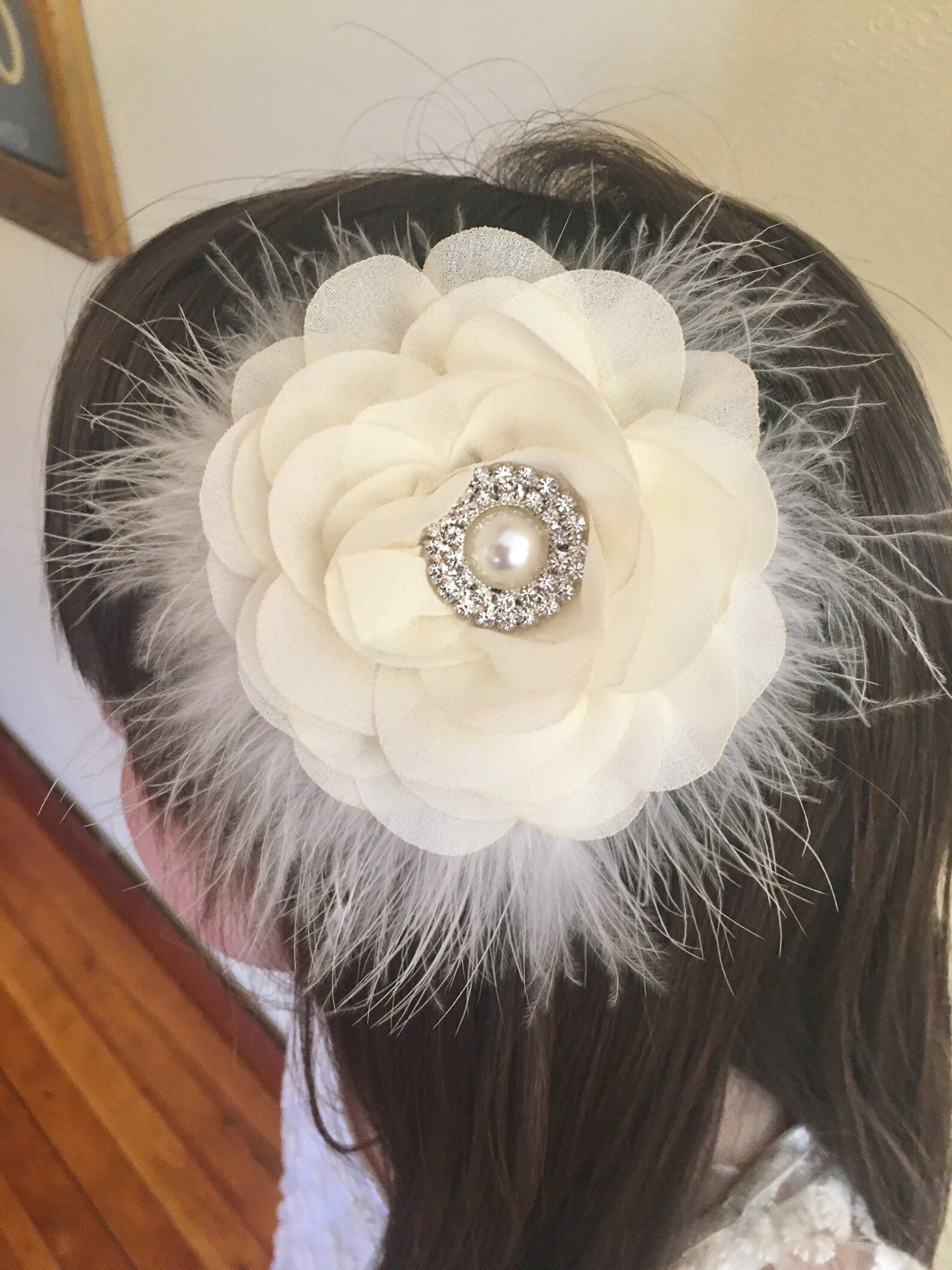 Ivory Flower Clip Ivory Creme Flower Girl Clip Small Flower | Etsy