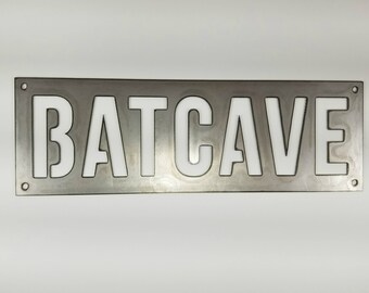 Metal Batcave Sign - Etsy