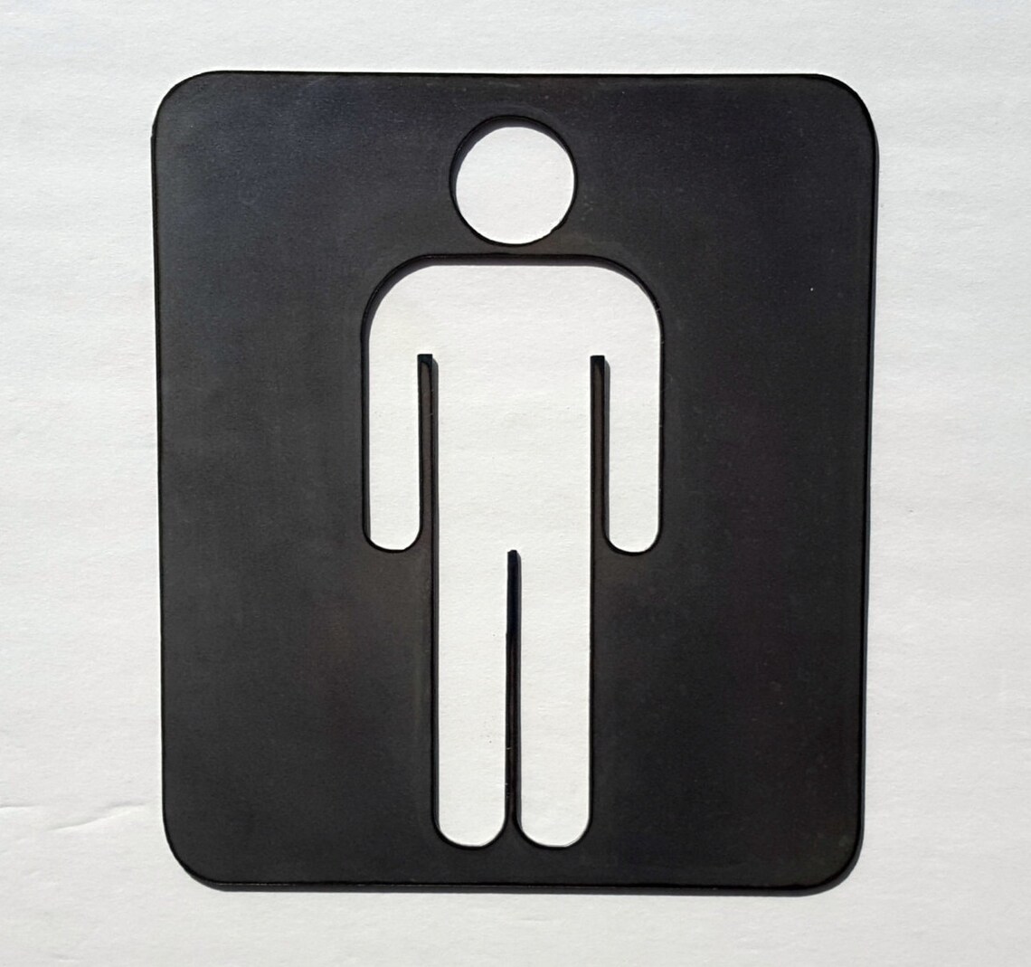 Male Graphic Metal Sign - Etsy