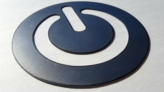 Power Button Metal Sign - Etsy