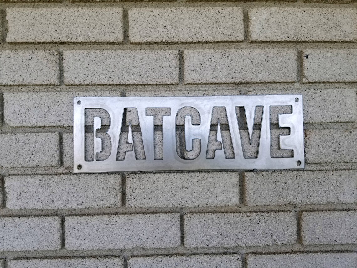 Batcave Metal Sign - Etsy