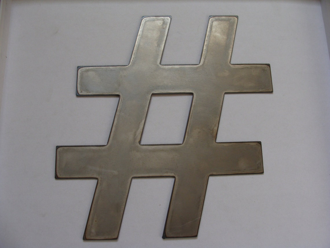 Signo de metal de signo de hashtag - Etsy España