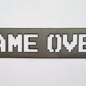 Game Over Video Game Metal Sign - Etsy