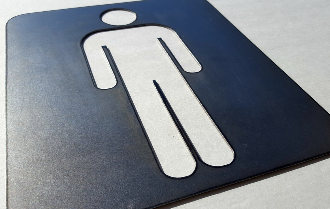 Male Graphic Metal Sign - Etsy