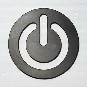 Power Button Metal Sign - Etsy