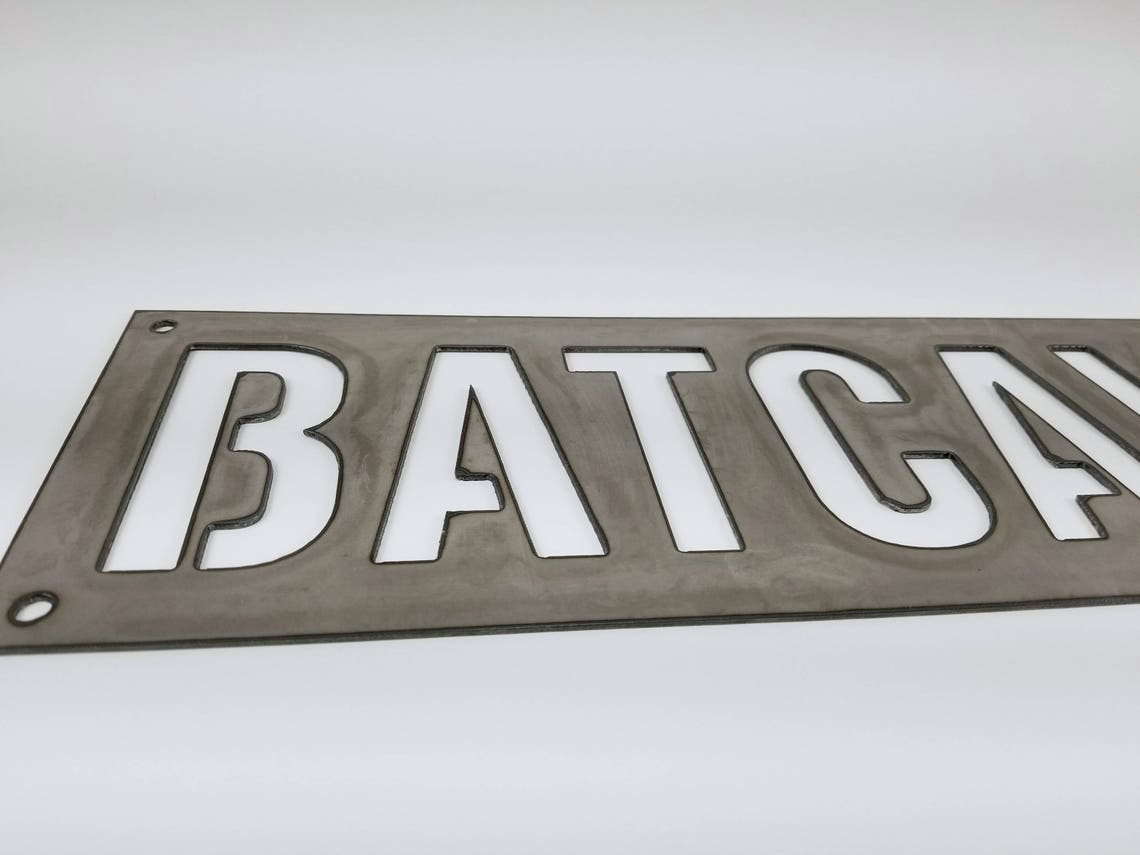 Batcave Metal Sign - Etsy