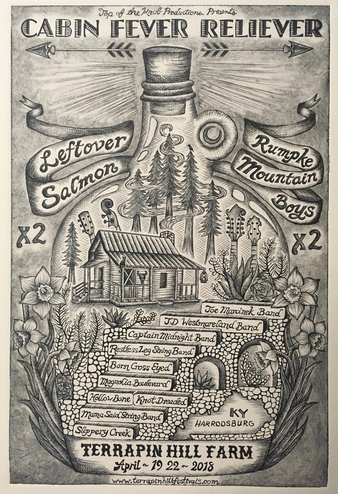 Cabin Fever Reliever Print Leftover Salmon Rumpke Mountain Boys ...