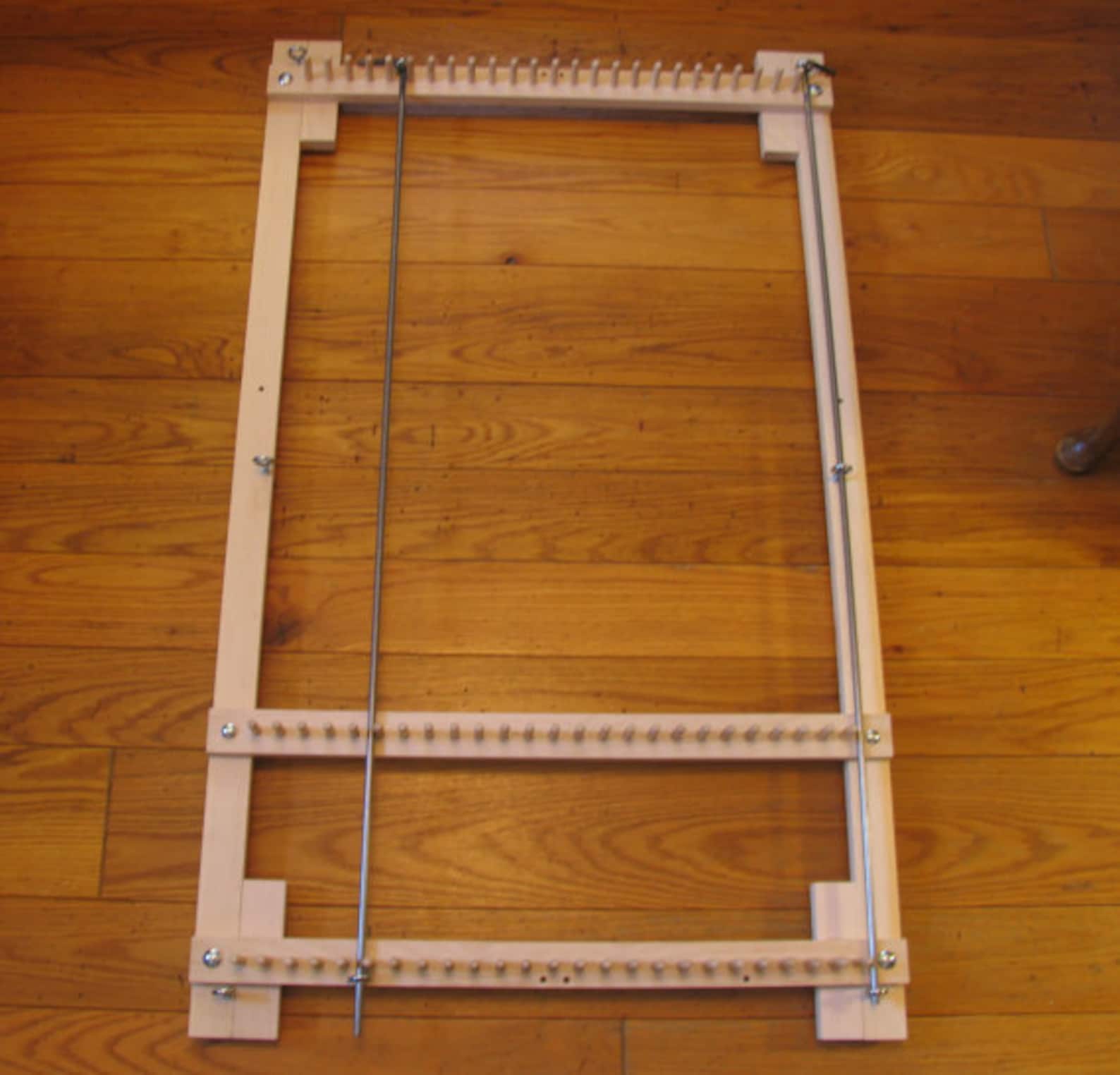 Adjustable Twining Loom for Rag Rugs, Place Mats and Potholders. Maple ...