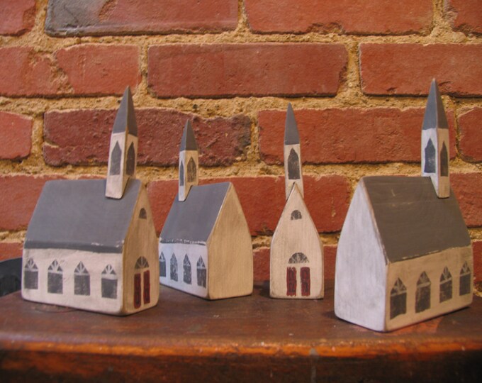 Folk Art Primitive American Wooden Country Church. - Etsy