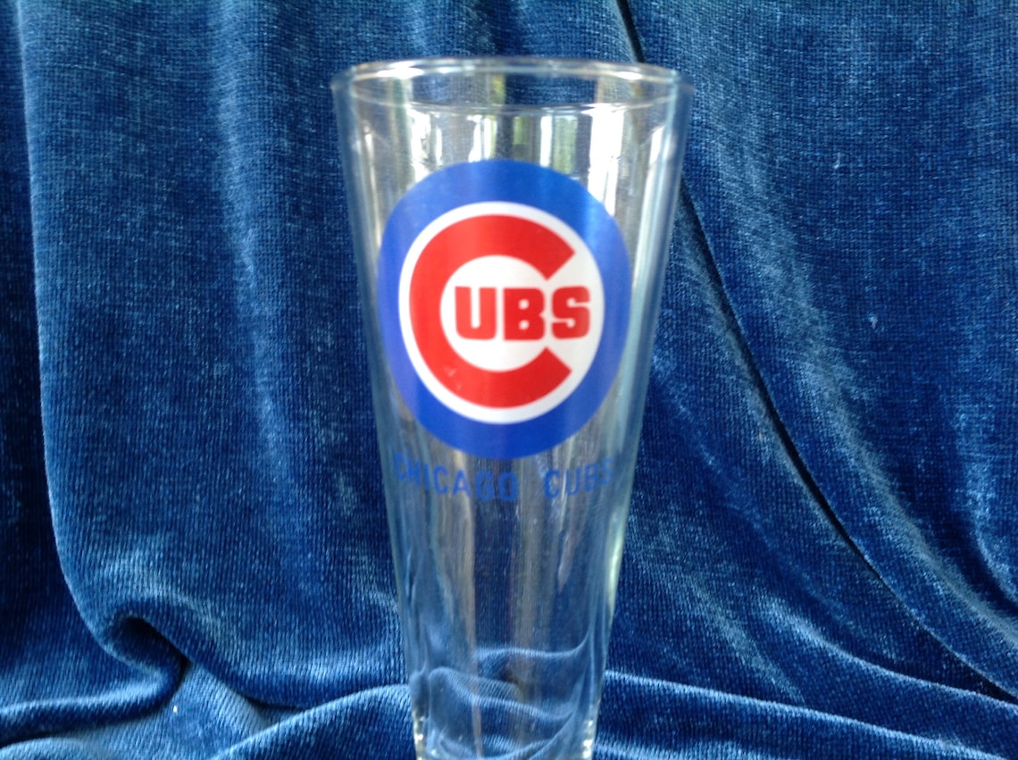 Cubs Beer Glass Chicago Cubs Baseball Pilsner Glass MLB Cubs | Etsy