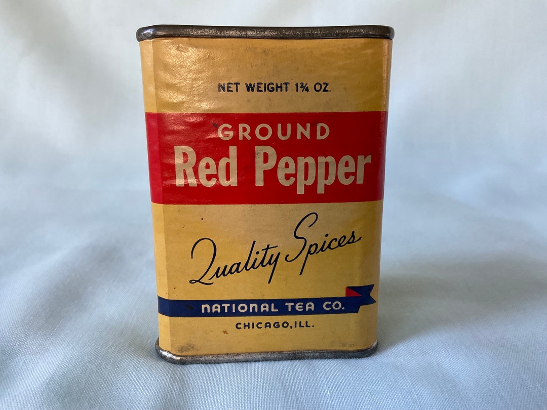 Quality Spices Spice Container Red Pepper Spice Box National Tea Co ...