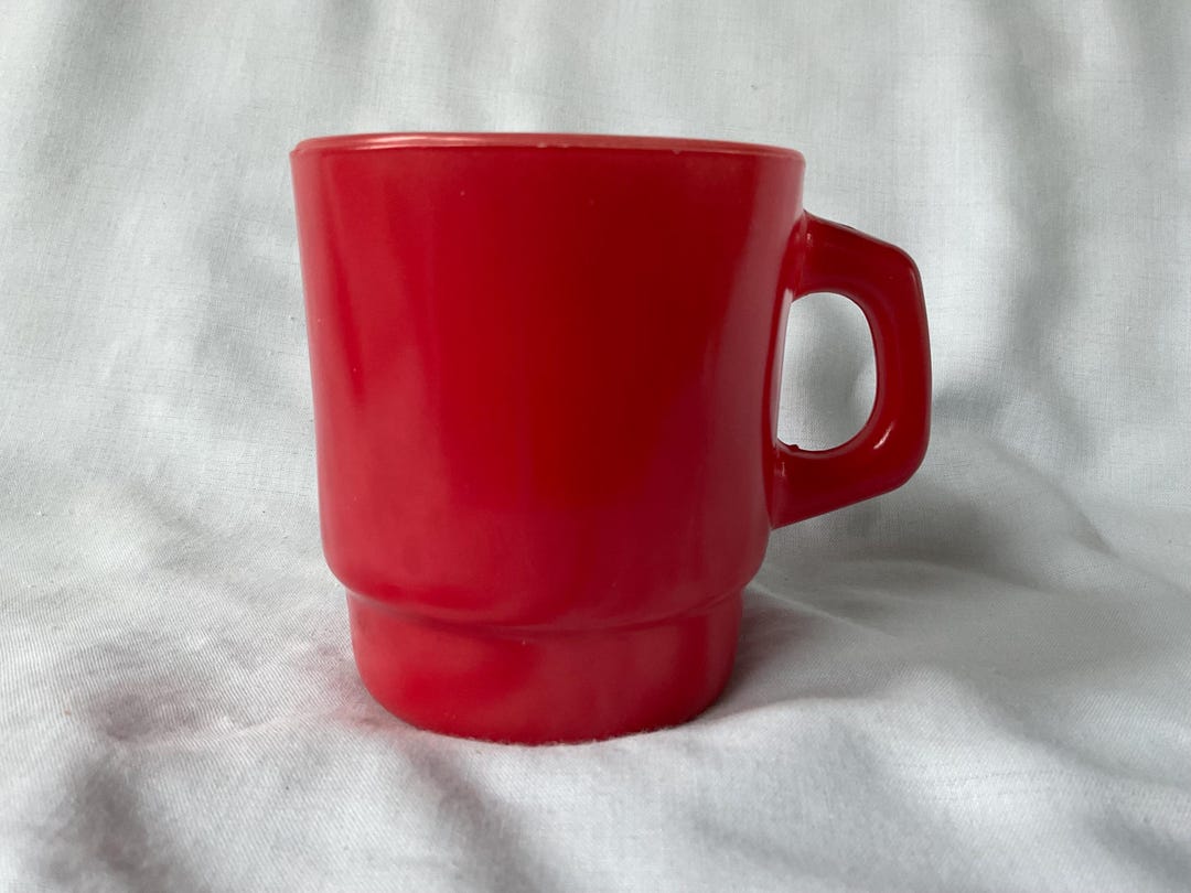 Red Mug Anchor Hocking 1960s Mug Red Anchor Hocking Mug 8 Ounce - Etsy