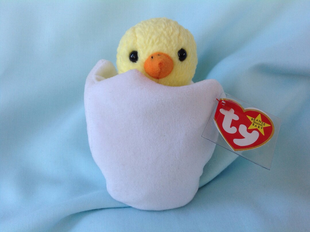 Eggbert Ty Beanie Baby Chicken in Shell Retired Easter Beanie Baby ...