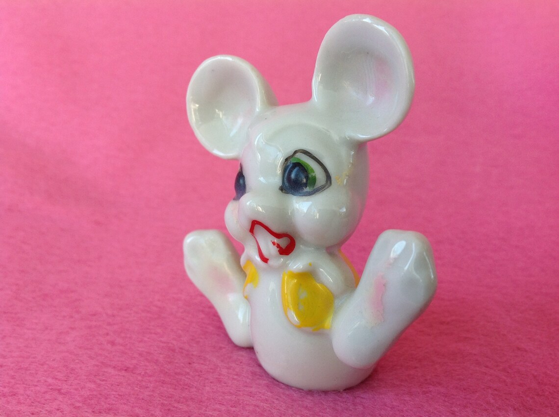 Porcelain Mouse Big Ear Mouse Whimsical Mouse | Etsy