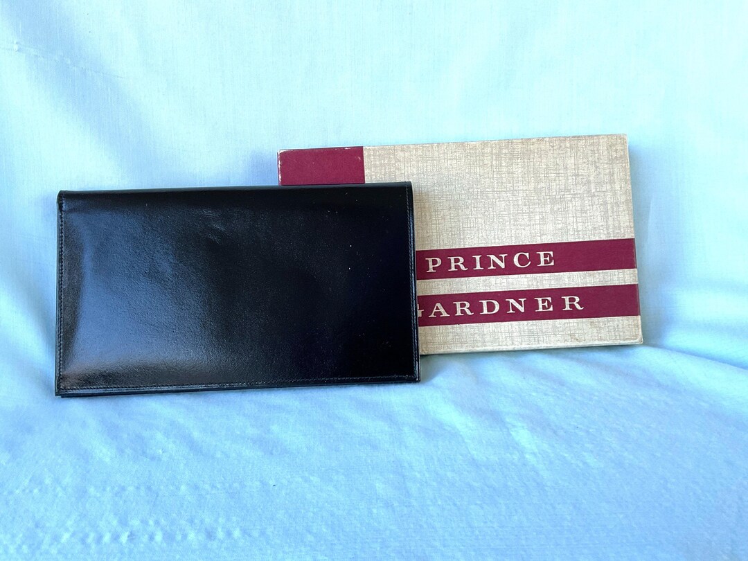 Princess Gardner Leather Wallet Vintage New in Box Black Billfold - Etsy