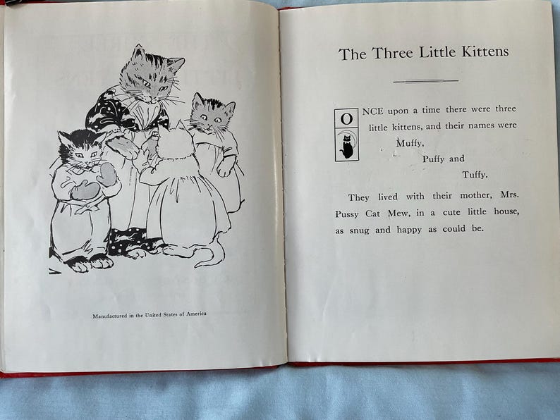 Three Little Kittens Book - Etsy