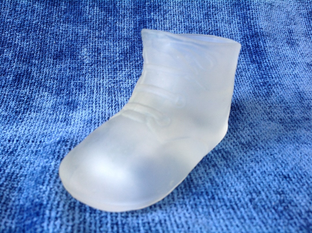 Glass Shoe Collectible Frosted Glass Shoe Baby's Room Shoe Paperweight ...