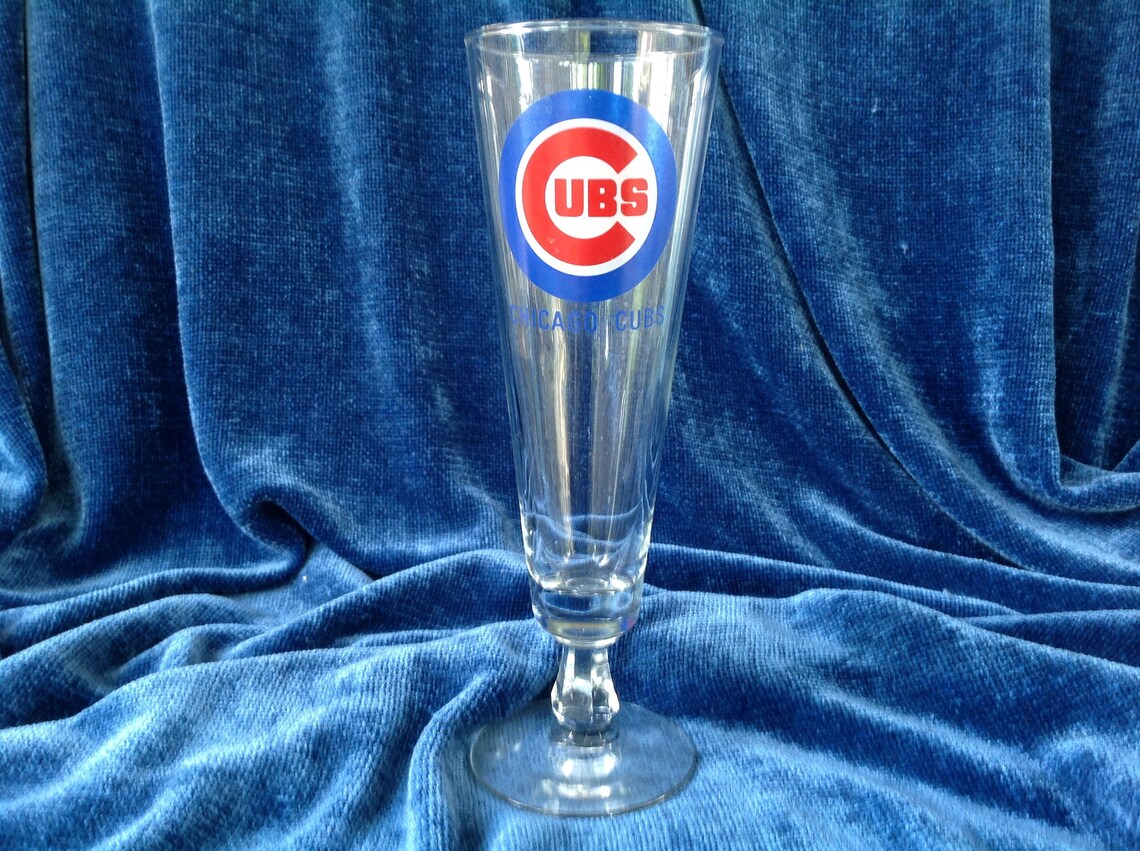 Cubs Beer Glass Chicago Cubs Baseball Pilsner Glass MLB Cubs | Etsy