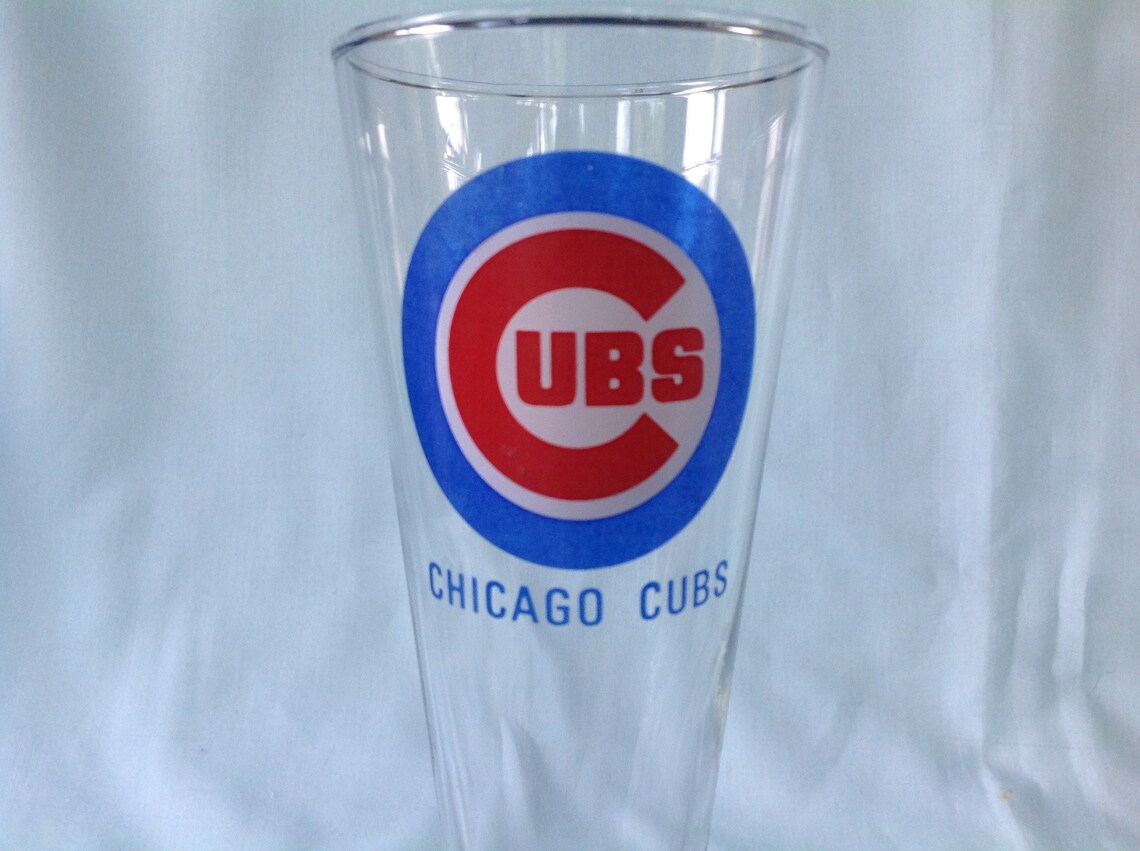 Cubs Beer Glass Chicago Cubs Baseball Pilsner Glass MLB Cubs | Etsy