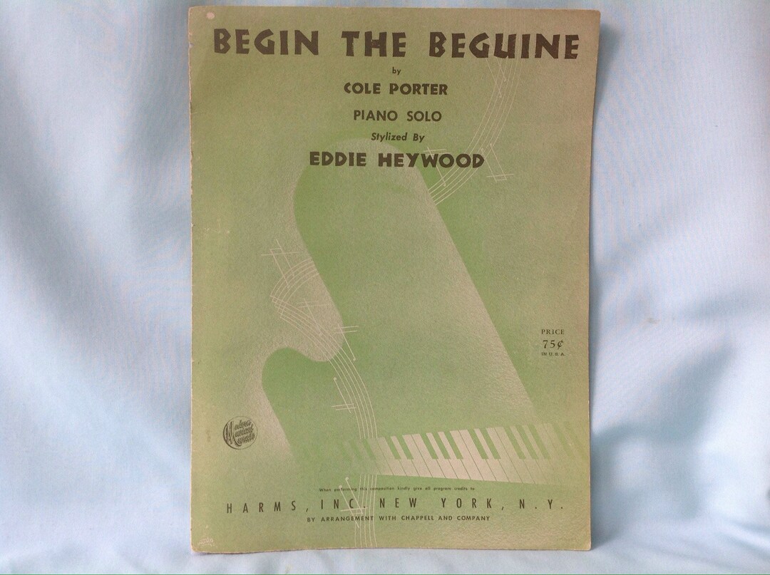 Begin the Beguine Piano Solo Sheet Music by Cole Porter (eddie Haywood ...