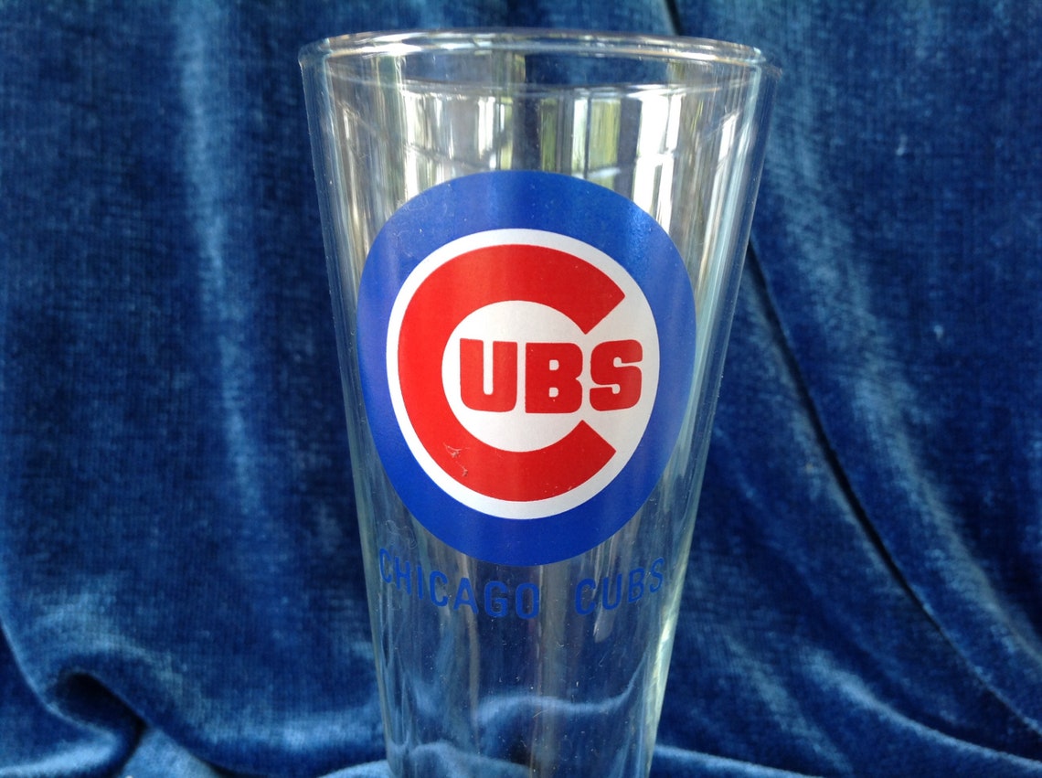Cubs Beer Glass Chicago Cubs Baseball Pilsner Glass MLB Cubs | Etsy