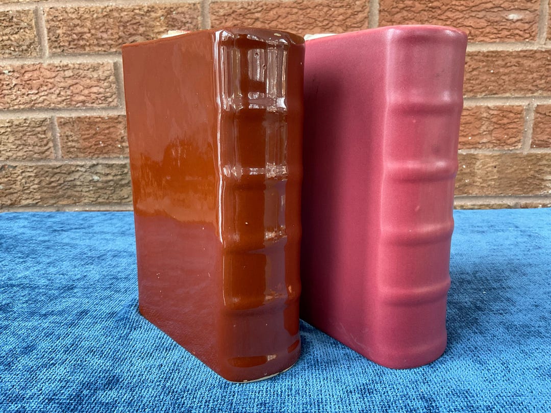 Book Decanters Marlaw Pottery Scotland Set of 2 Liquor Bottle Books 7 1 ...