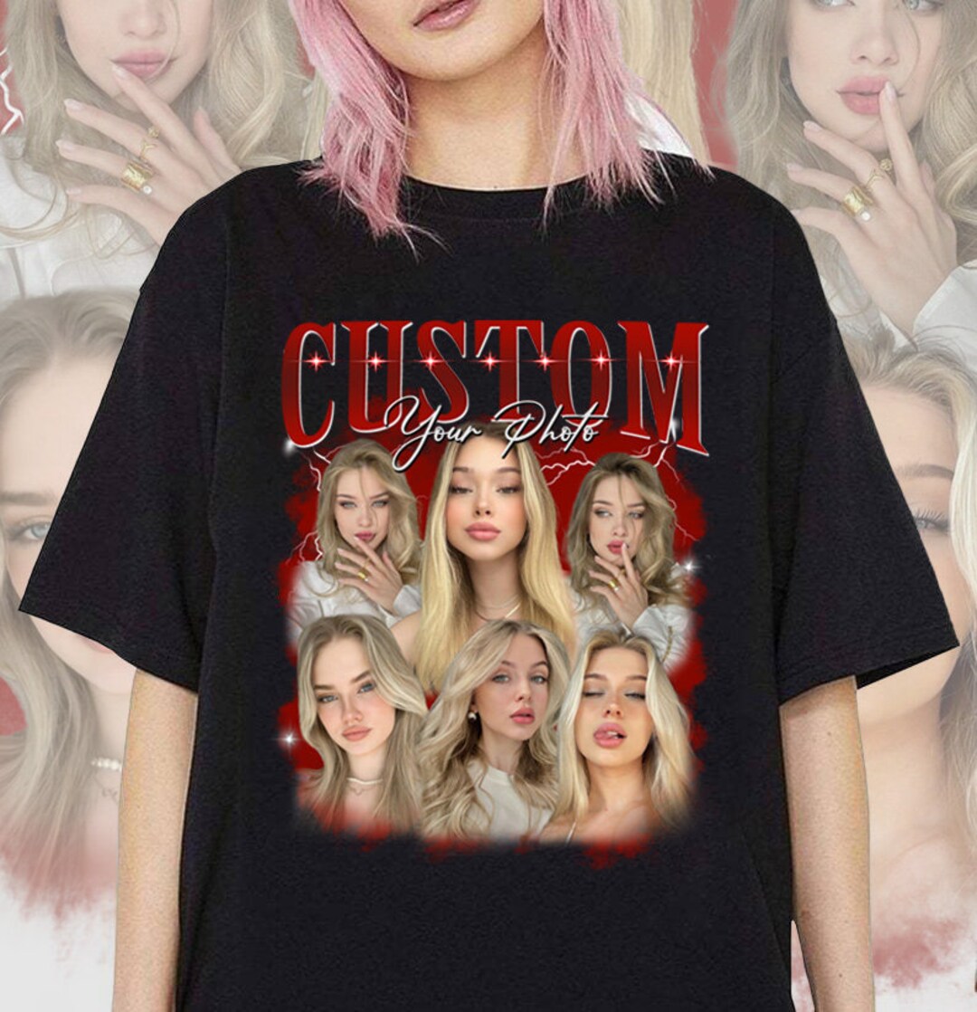 Custom Bootleg Rap Tee, Custom Photo Vintage Graphic 90s Tshirt, Custom ...