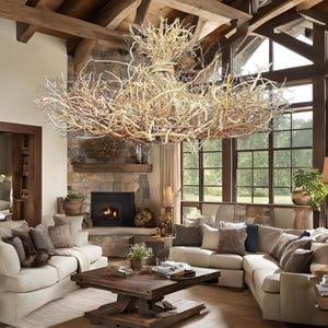Rustic Twig Chandelier | Large Ocoee 9 Light| Branch Chandelier ...