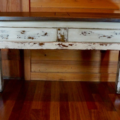 Rustic Distressed Farmhouse Sofa Table Media Table Rustic - Etsy