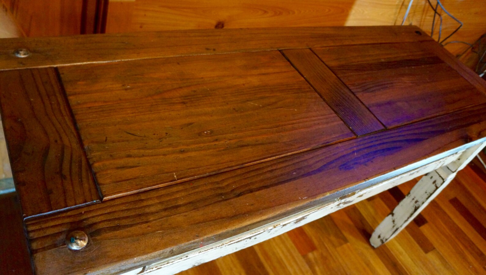 Rustic Distressed Farmhouse Sofa Table, Media Table, Rustic Console ...