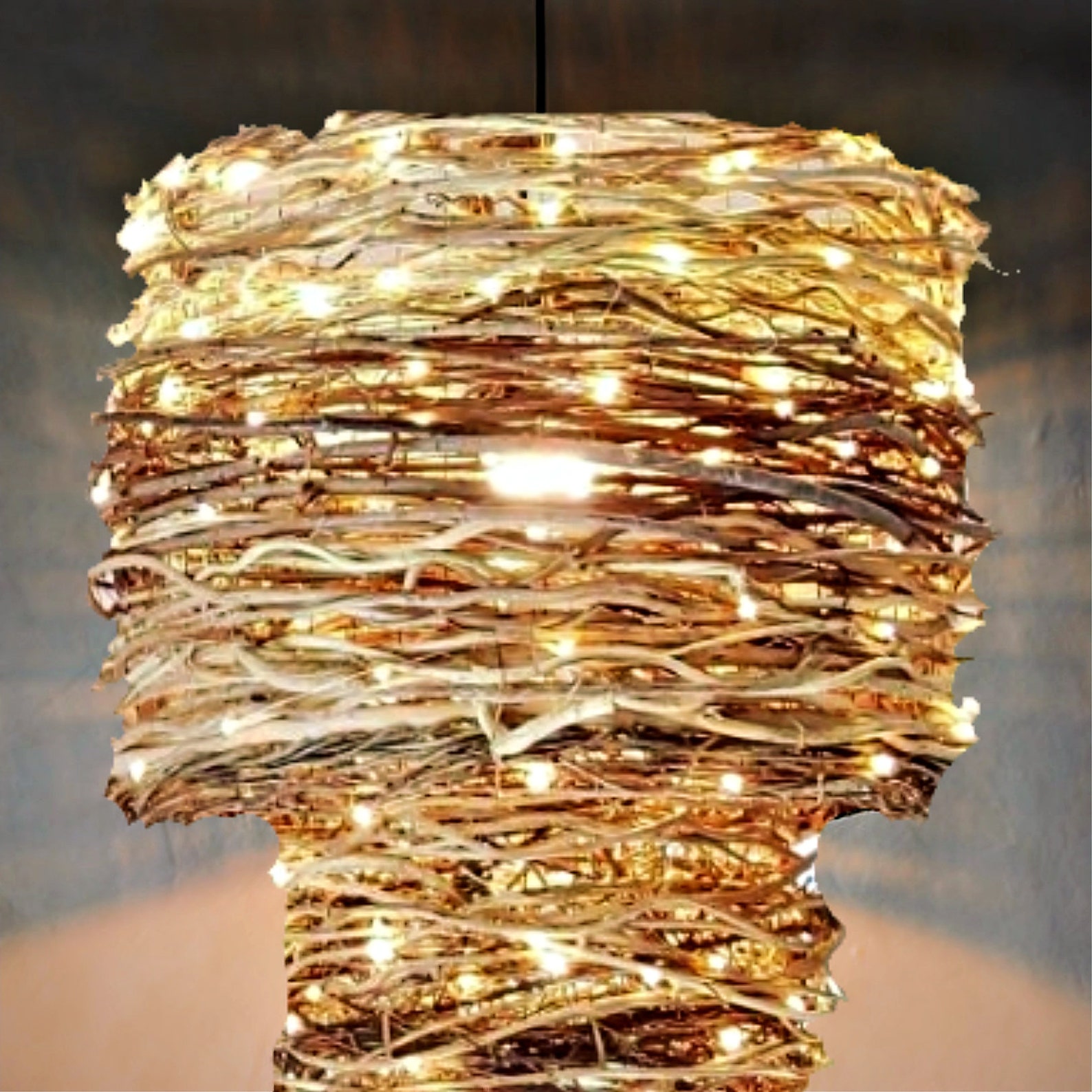 Rustic Tiered Twig Branch Chandelier | Large Briar Two Tier | 20 Light ...