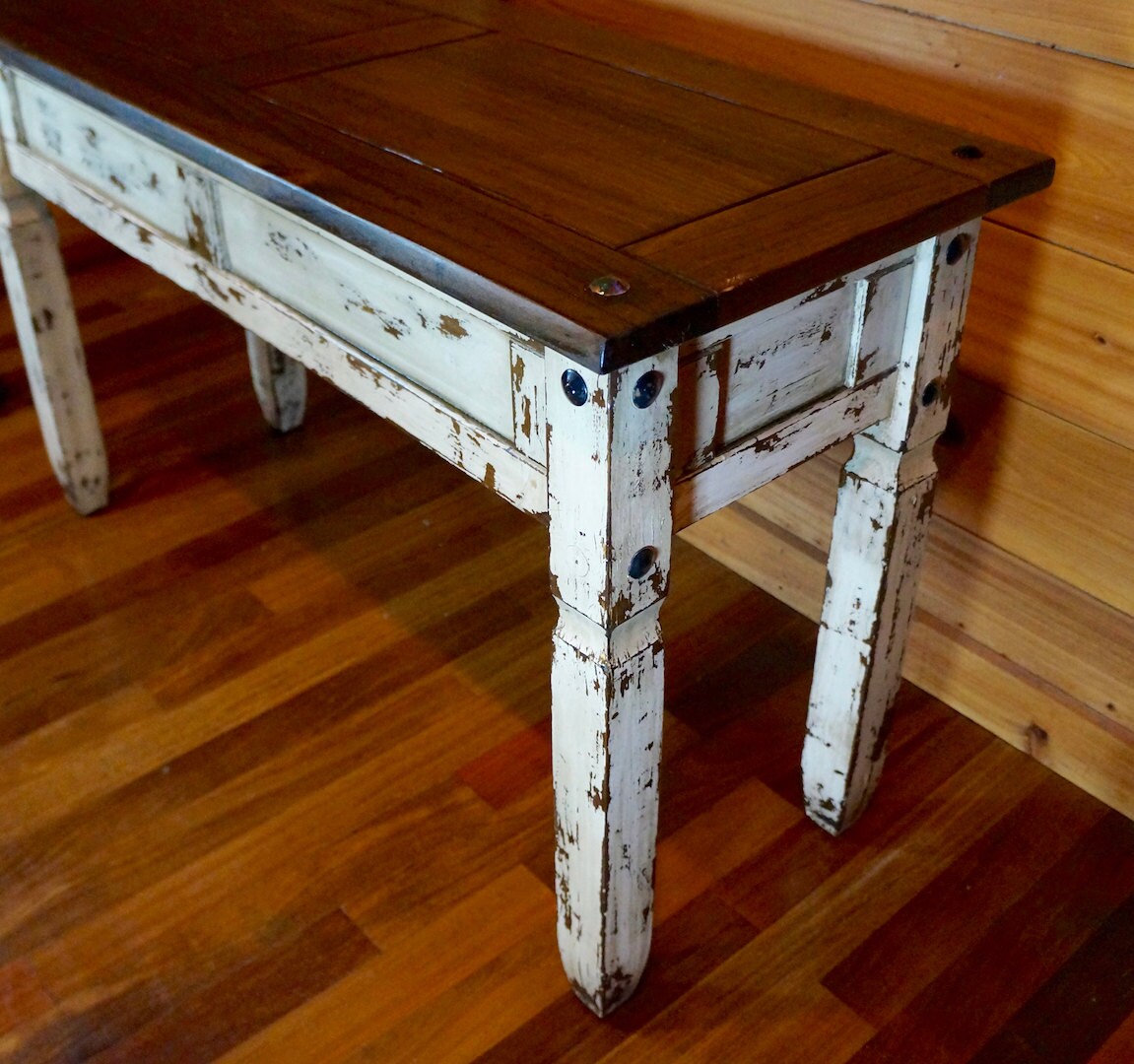 Rustic Distressed Farmhouse Sofa Table, Media Table, Rustic Console ...