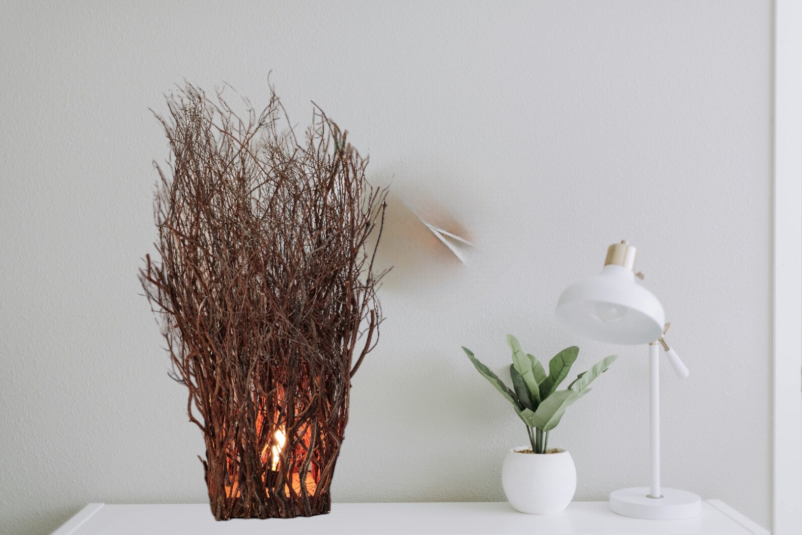 Driftwood Floor Lamp, Tree Branch Table Lamp, Wood Lighting, Wood Lamp ...