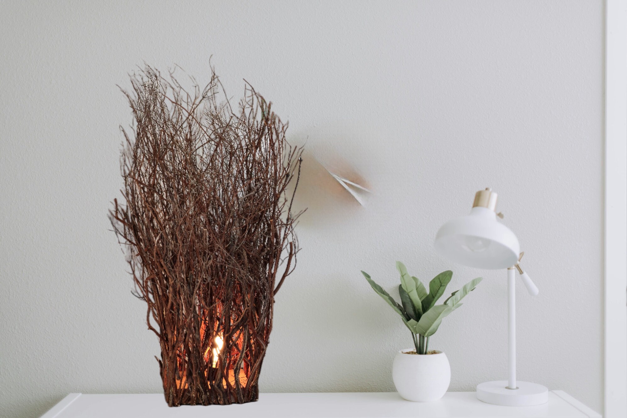 Driftwood Floor Lamp, Tree Branch Table Lamp, Wood Lighting, Wood Lamp ...