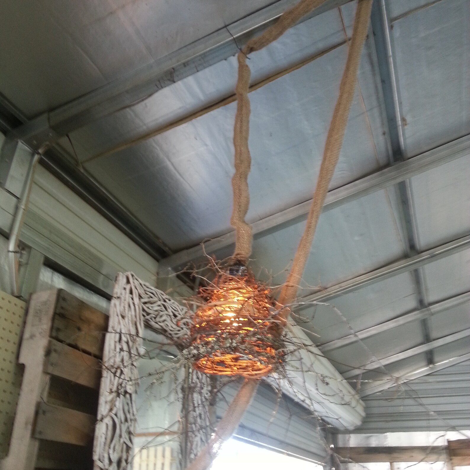 Light Fixture Pendant Light Twig Pendant Twig Light Rustic - Etsy