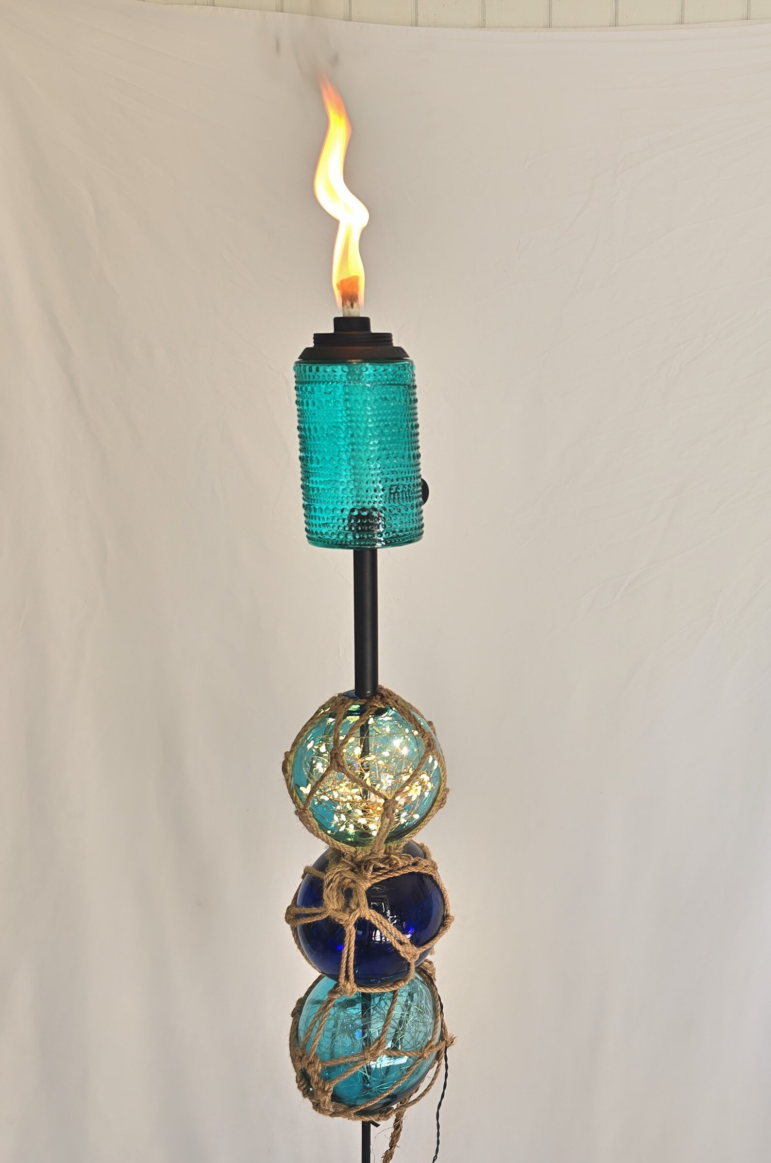Garden Art Tiki Torch, Solar Japanese Fishing Float Lights, Outdoor ...