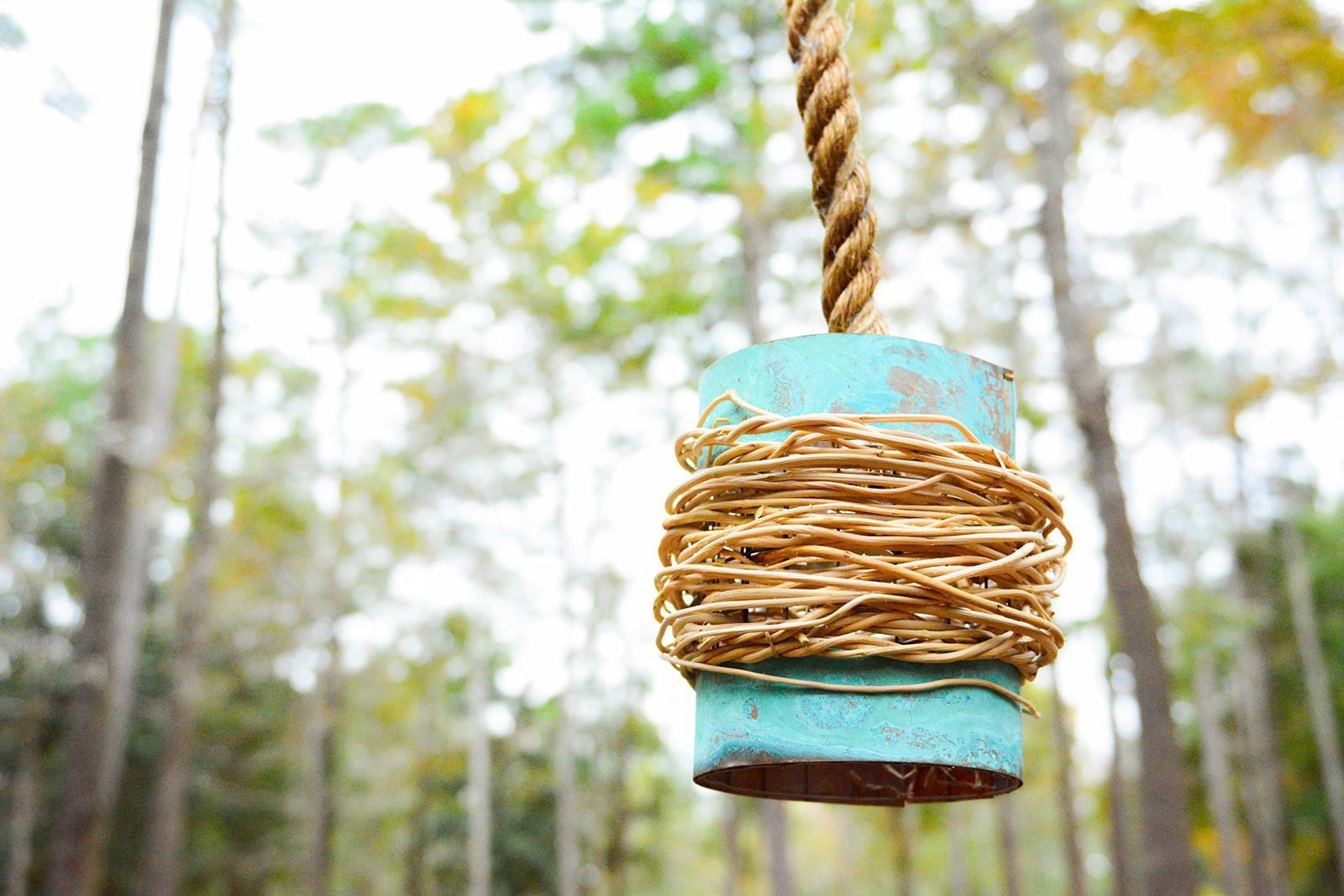 Copper Pendant Light | Twig Pendant Light | Patina Pendant Light ...