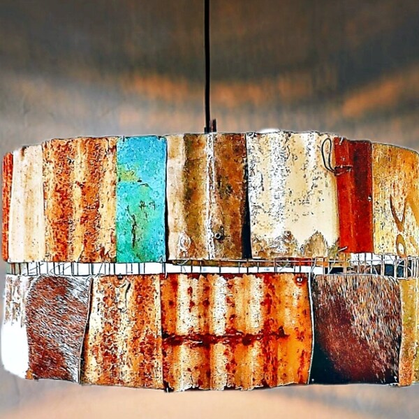 Rustic Pendant Light - Etsy
