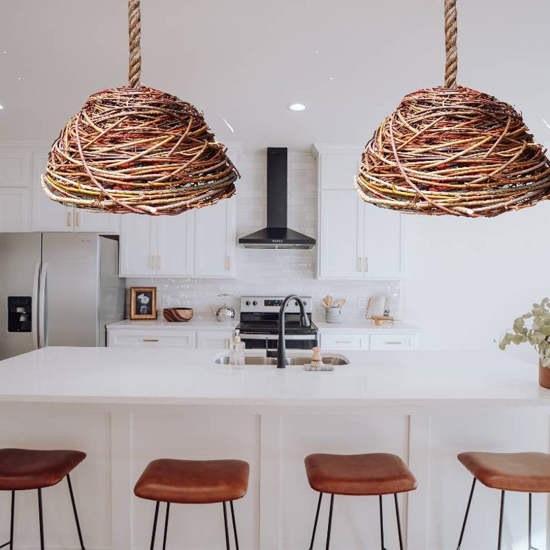 Woven Light Fixture - Etsy