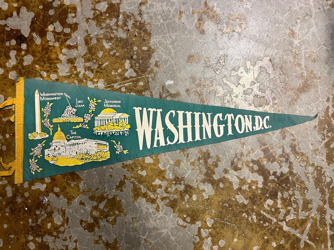 Vintage Washington D.C. Pennant 1960s Good Condition - Etsy