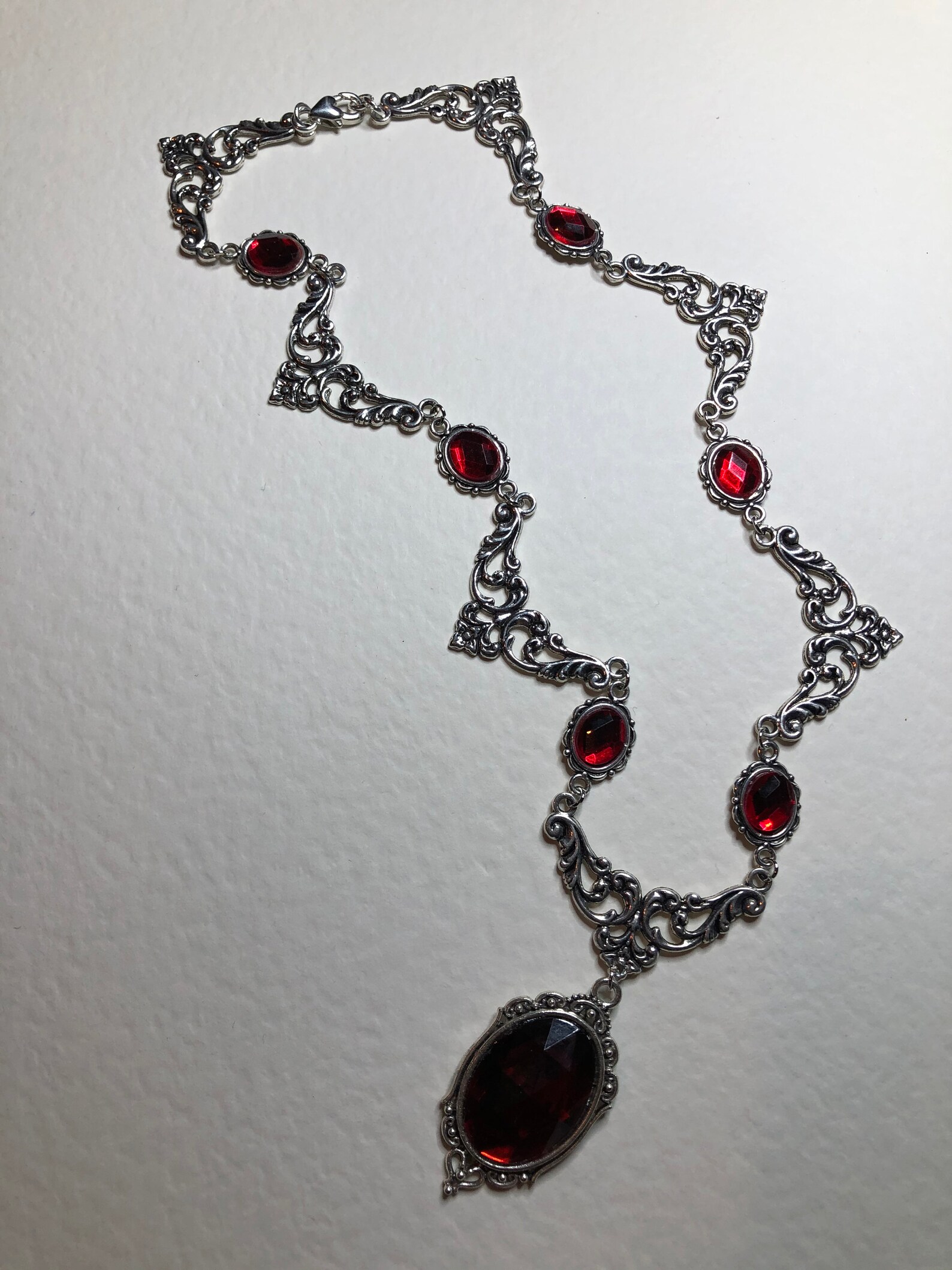 REGAL Filigree VICTORIAN Style Rich Red Acrylic Crystal Stones - Etsy